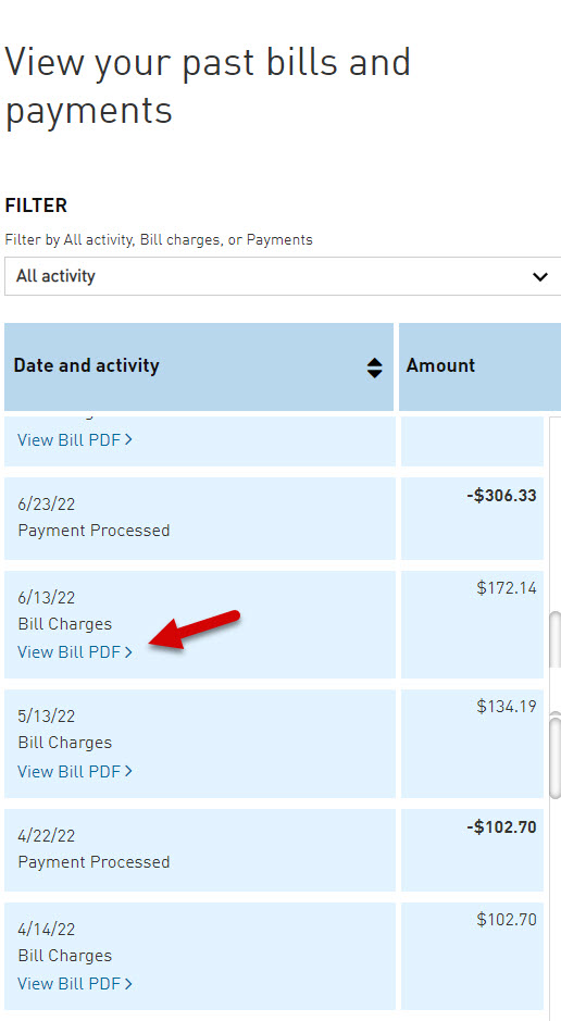 How do I download copies of my solar bill?