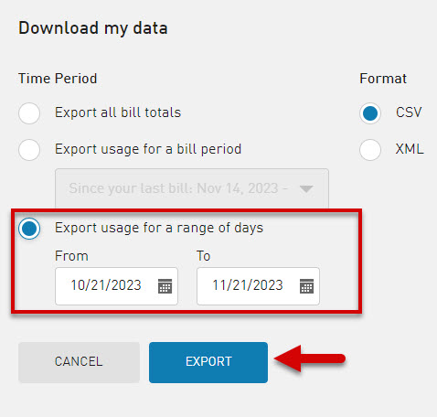 How do I download my energy usage data? (Residential customers)